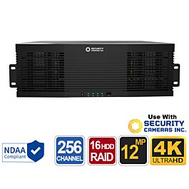 256 Channel NVR, 16 HDD, RAID, NDAA Compliant