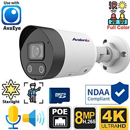 4K Active Deterrence Bullet Camera, 2-way Audio, AI Smart Motion ...