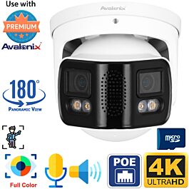 4K Panoramic Camera, Outdoor PoE,180 Degree View, Color Night Vision, 2 ...