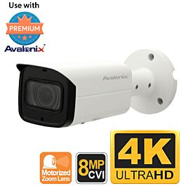 4K Analog Bullet Camera with Motorized Zoom, HDCVI, 24VAC or 12VDC