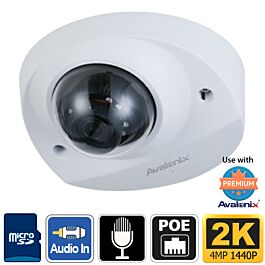 2K 4MP Camera with Audio, Flush Mount