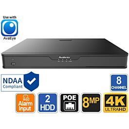 8-Channel 4K NVR with 2 SATA HDD, AvaEye