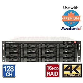 128 Channel NVR 4K, 16 SATA, RAID