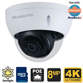 4K IP Dome Camera, Outdoor Vandal Resistant