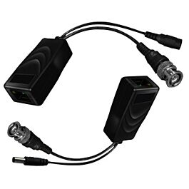 CCTV Video Balun with Power, Passive, 1 Pair