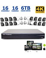 Ultimate 32 Camera 4K IP System with 4K 8MP IP Cameras, Outdoor, 200ft ...