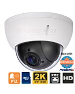 WiFi Mini PTZ with Night Vision, 2K, Built-in Microphone, 4X Zoom