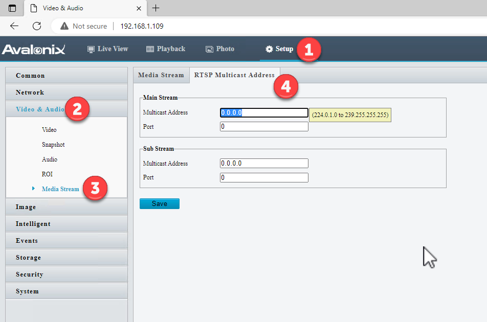 How to Set Up Multicast RTSP Streaming on AvaEye PoE Cameras